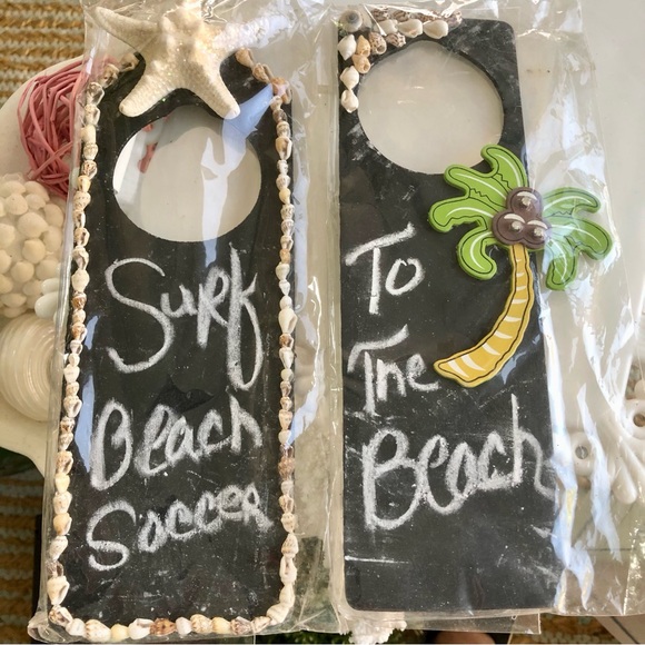 Accents | New Tropical Beach Starfish Seashells 2 Chalkboard Door ...